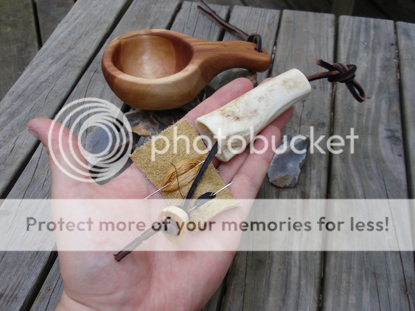 Sami sewing kit, made from deer leg bone | BladeForums.com